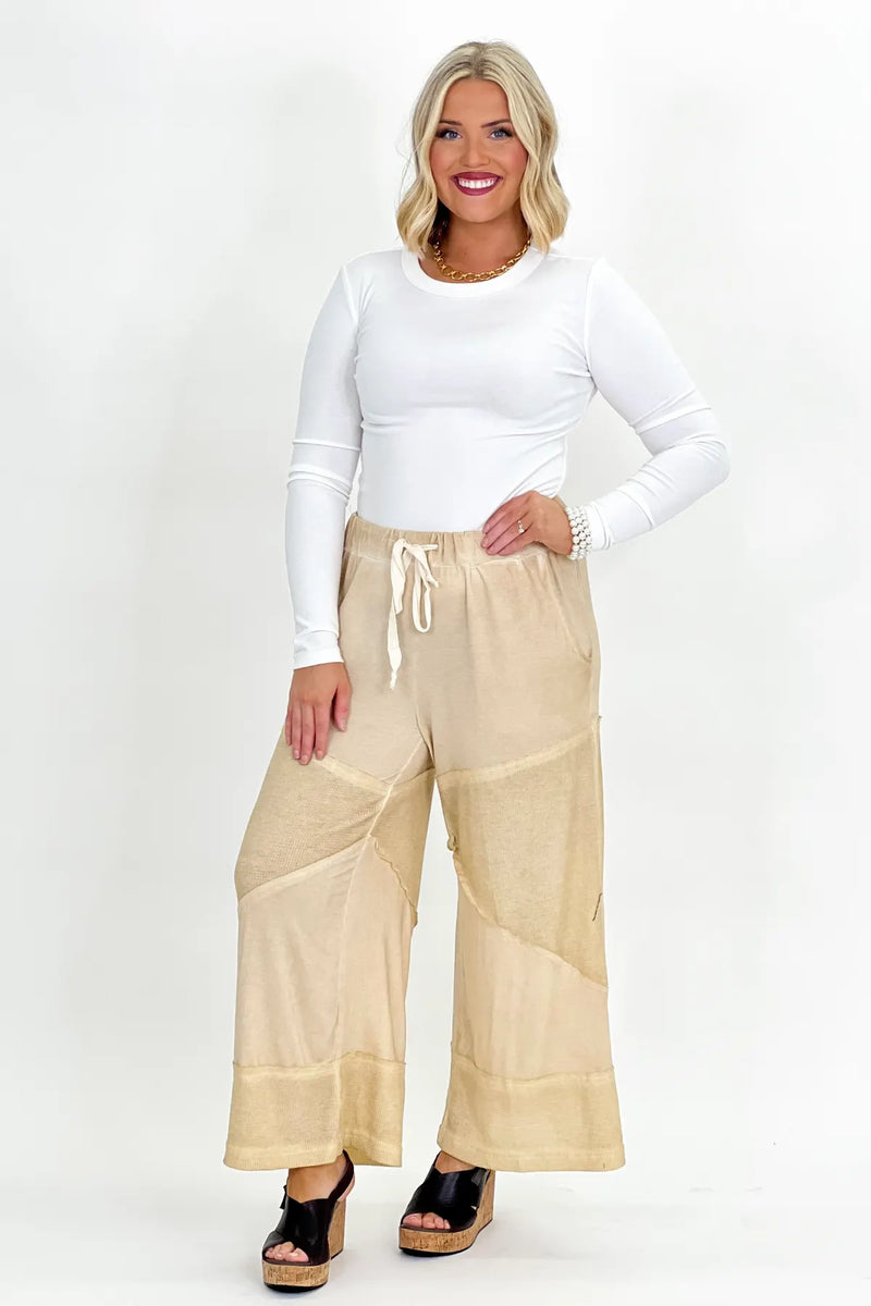 Corn Soup Loose Knit Pants
